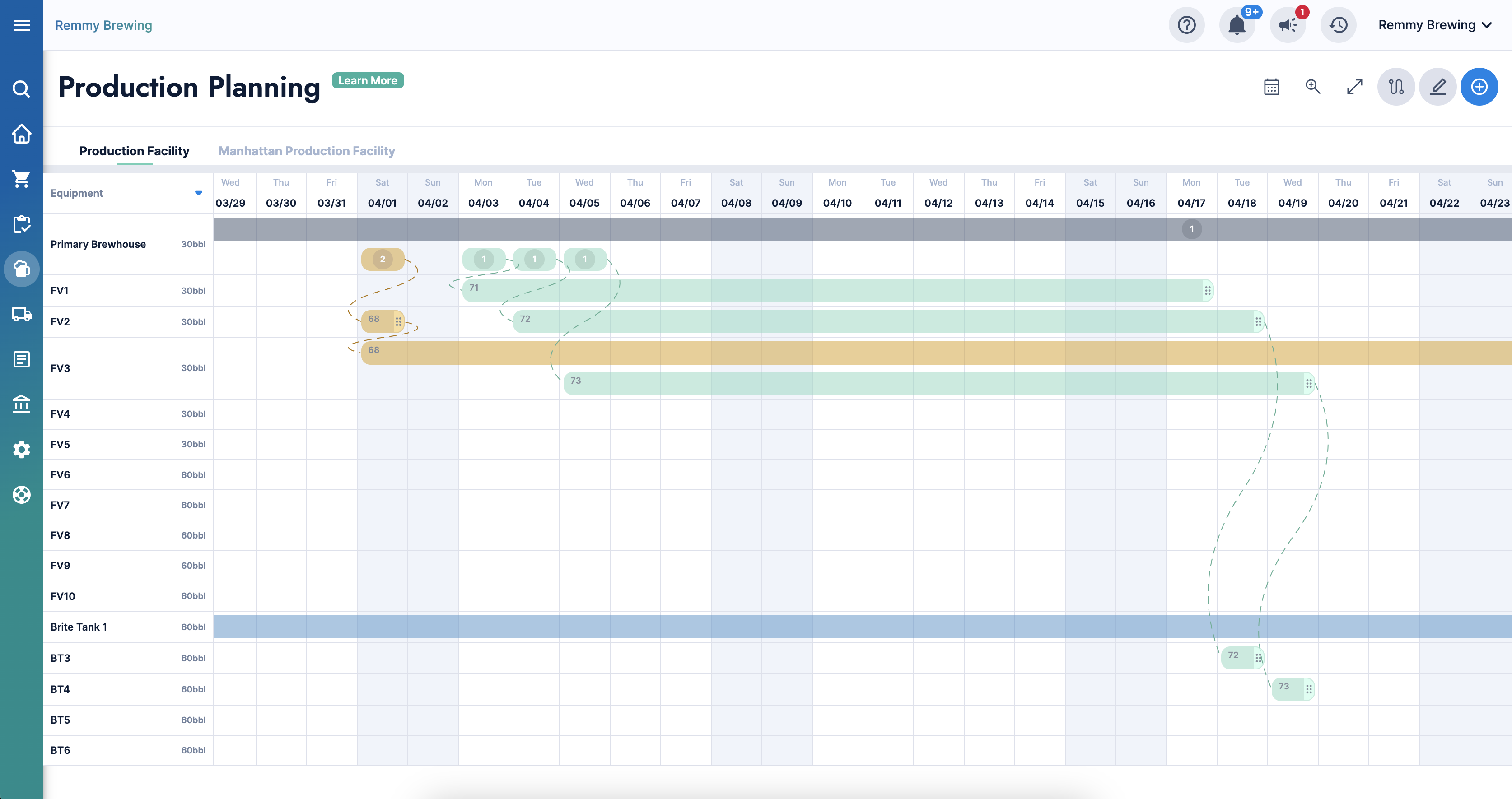 Ekos Production Planning - Sean Rogers dev portfolio
